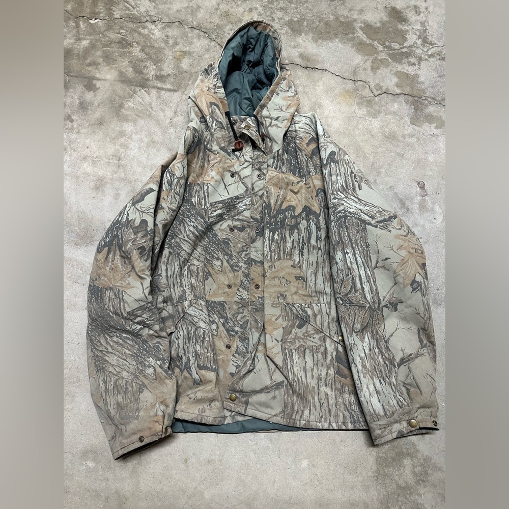 Vintage Cabelas Gore Tex Camo Hunting Jacket Real Tre… - Gem
